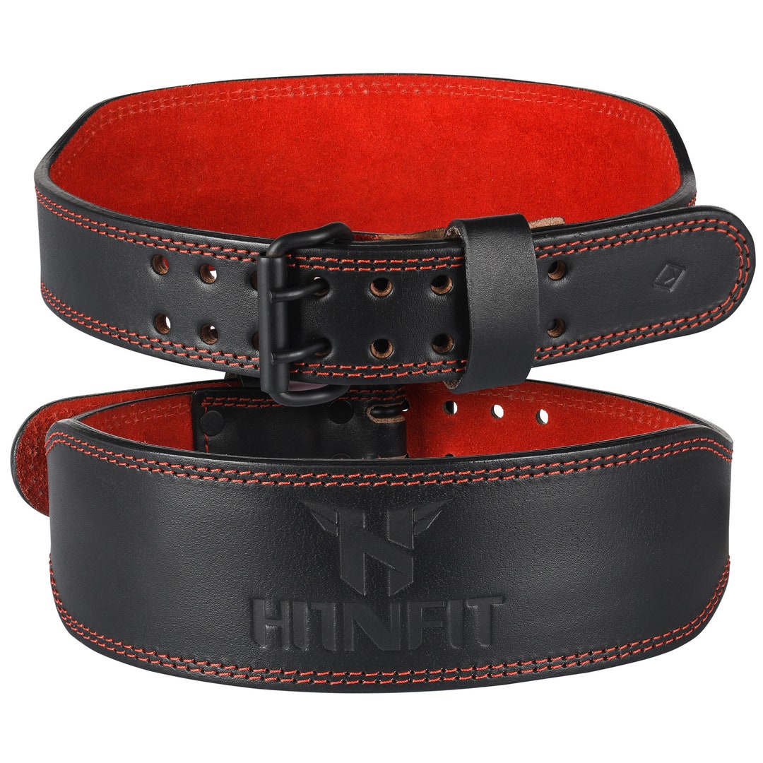 Custom Black Leather Weight Lifting Belt Powerlifting & Bodybuilding ...