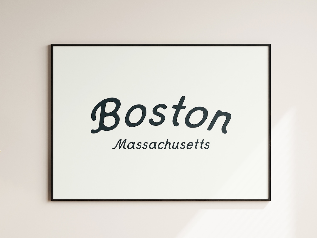 Boston MA Print | Location Sign | Preppy Wall Art | Printable Posters ...