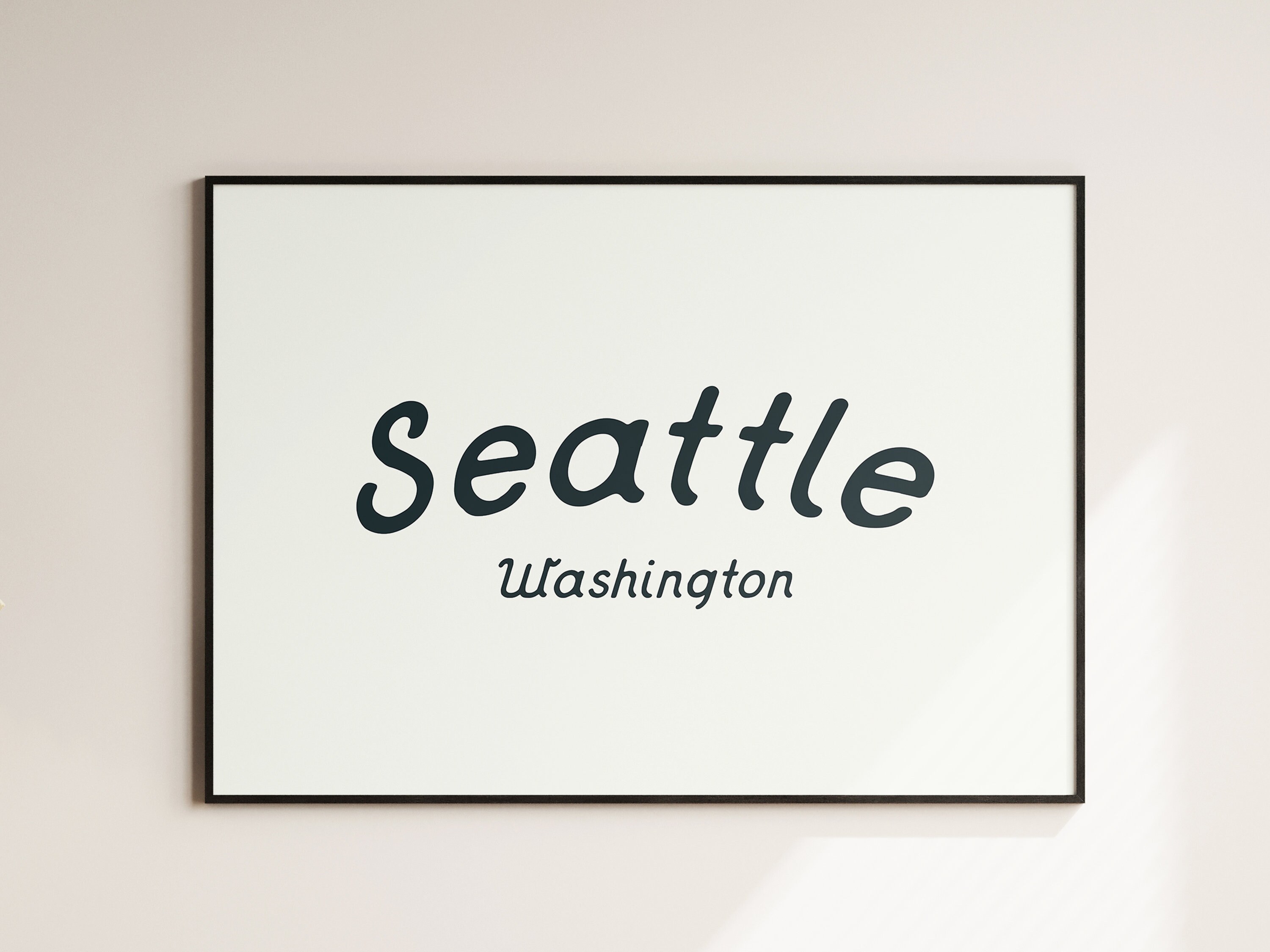 Seattle WA Print | Location Sign | Preppy Wall Art | Printable Posters ...