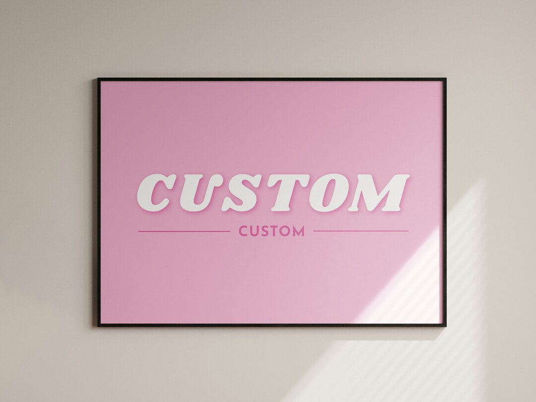 Custom City Pink Print | Location Sign | Preppy Wall Art | Printable ...