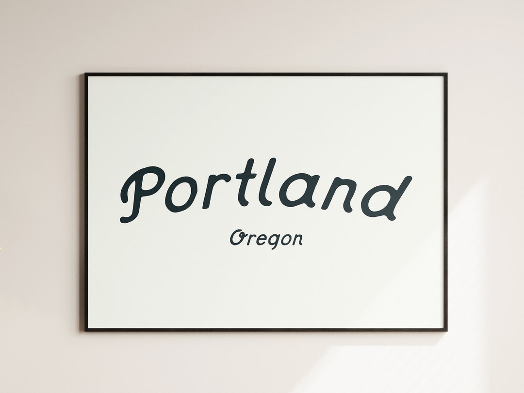 Portland OR Print | Location Sign | Preppy Wall Art | Printable Posters ...