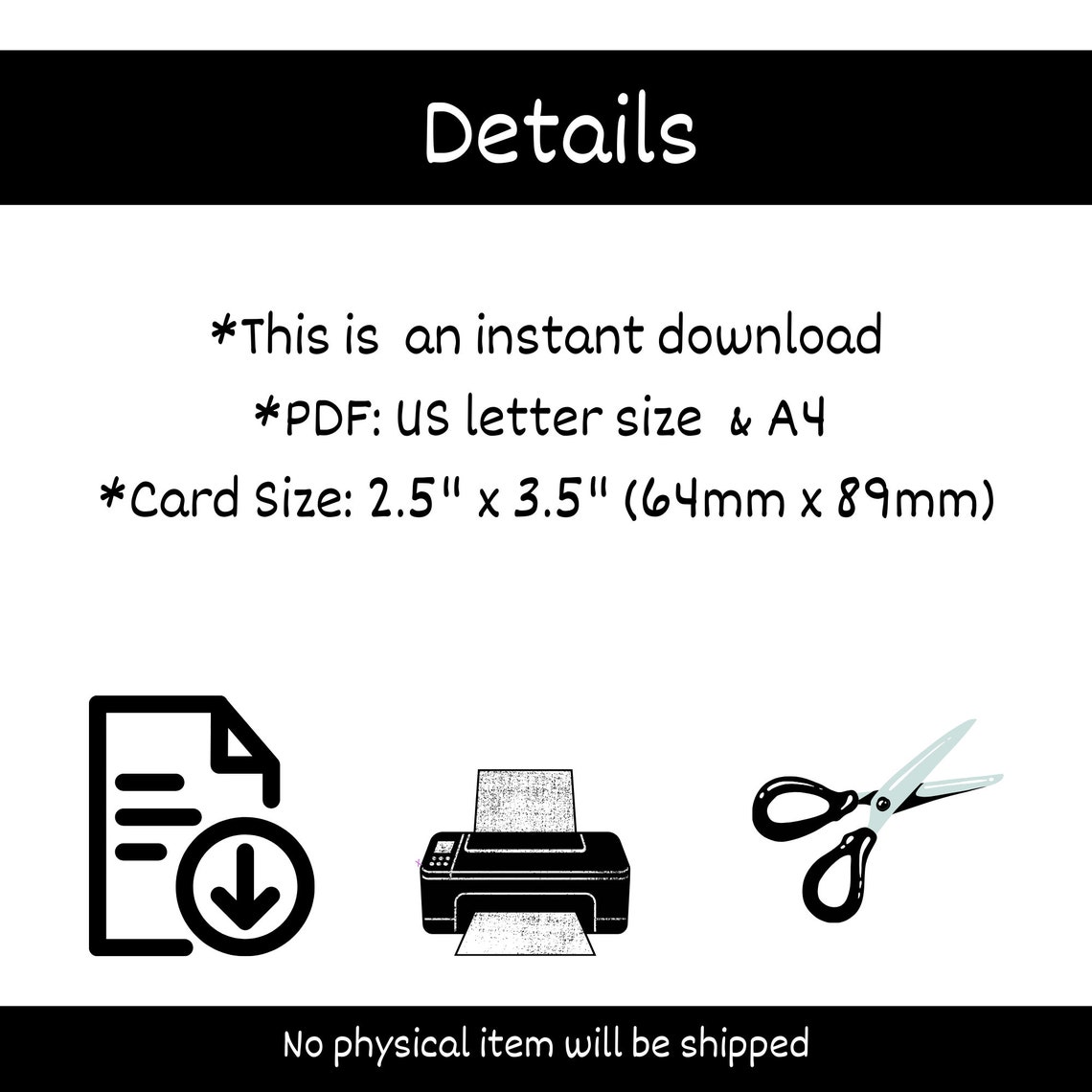 Printable ATC Backside: Horizontal Artist Trading Card (PDF) - Etsy