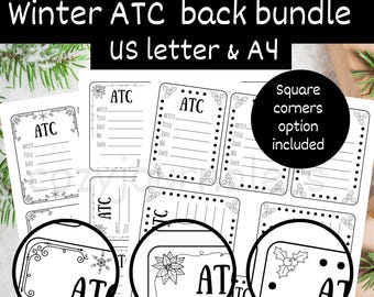 Artist Trading Cards ATC Back Information Sheet Digital Download - Etsy UK