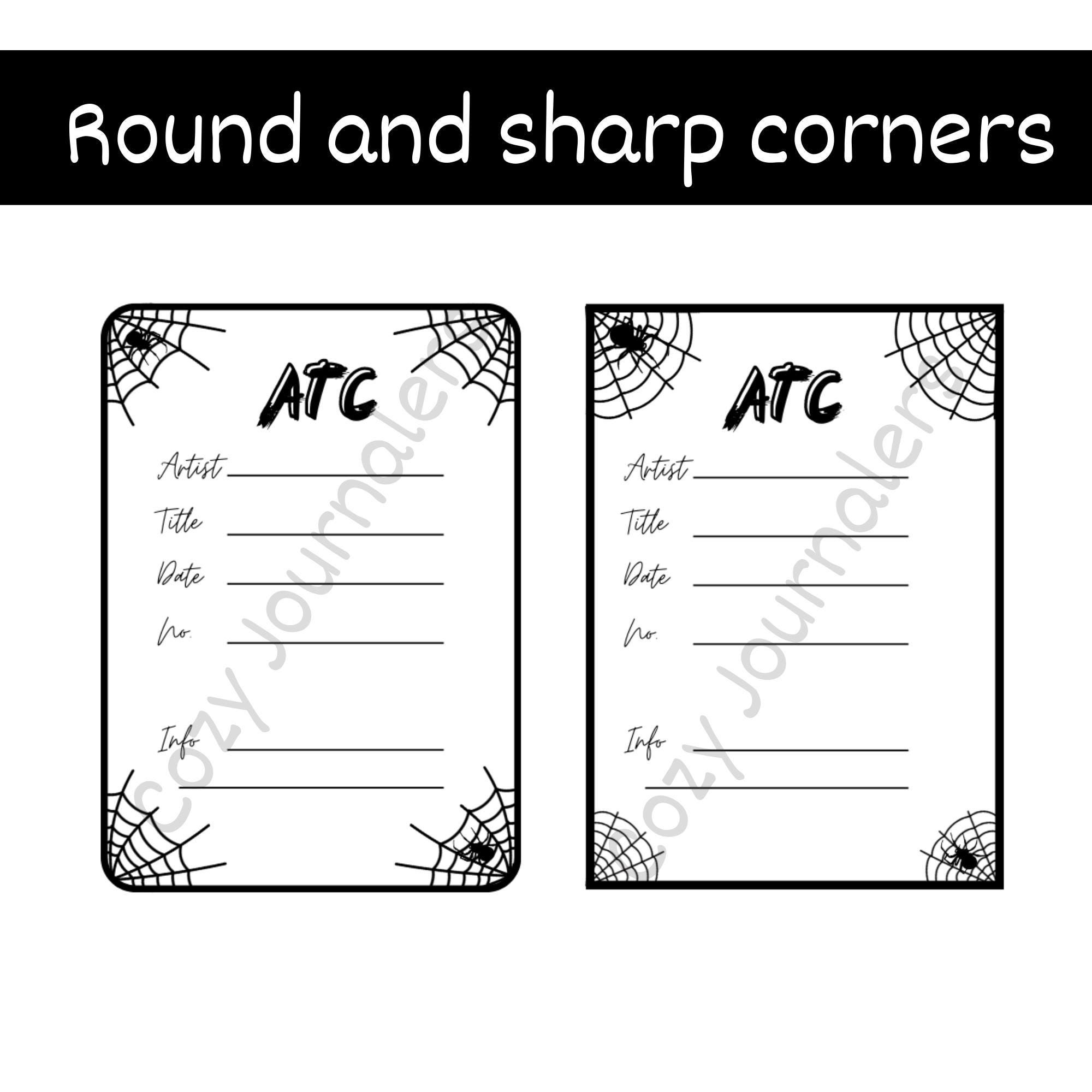 Printable Halloween Spider ATC Card Backs: Artist Trading Cards (PDF ...