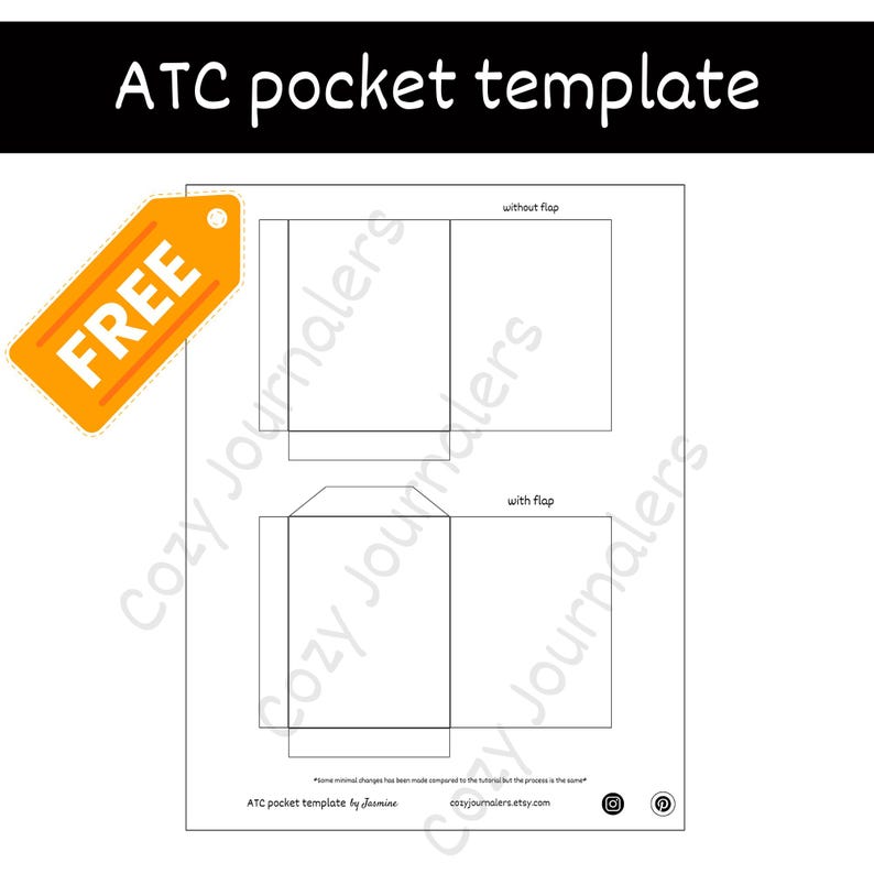 Printable ATC Backs Bundle: Vertical Artist Trading Cards (PDF) - Etsy