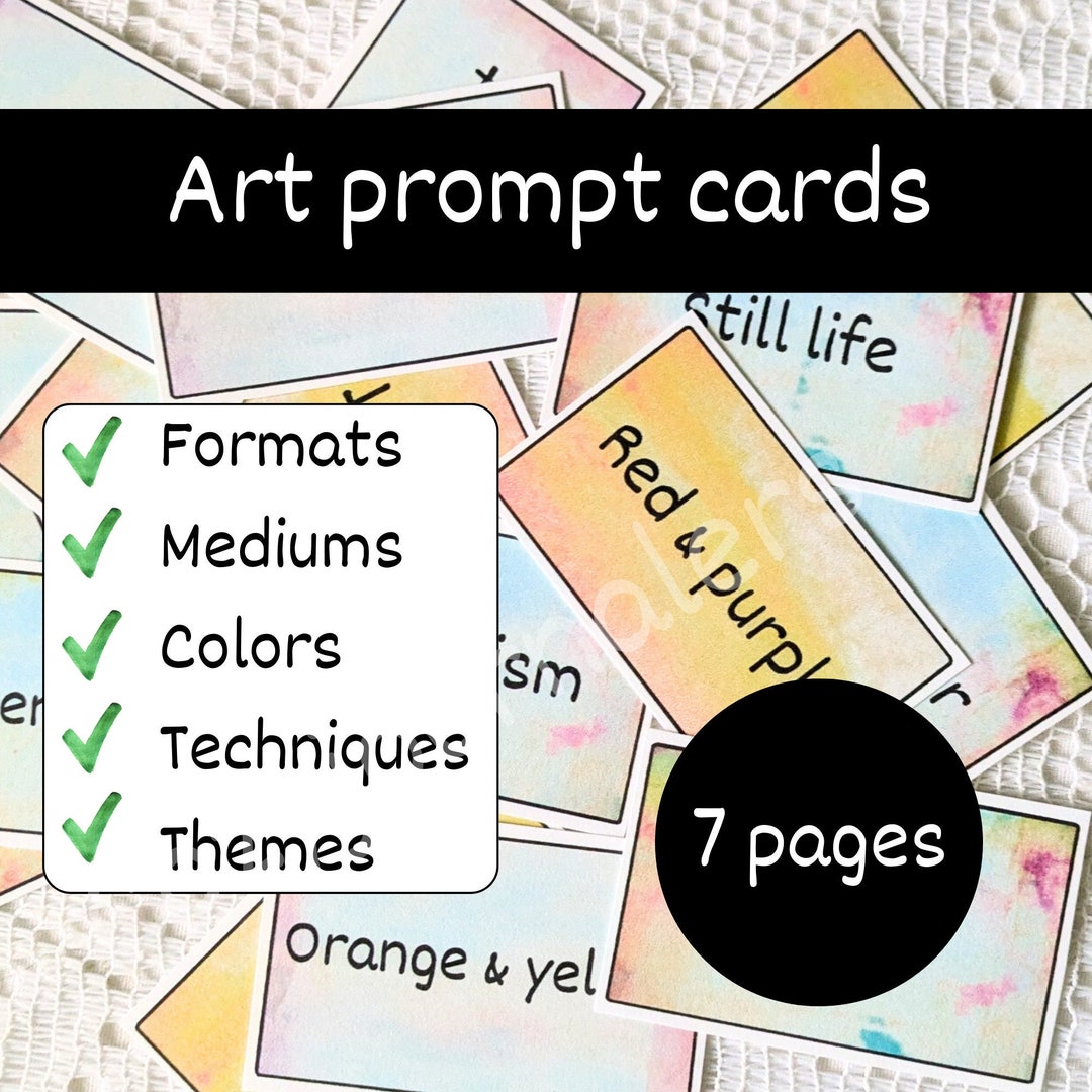 Art Prompts Printable, Craft & Art Mediums and Techniques, Artists and ...
