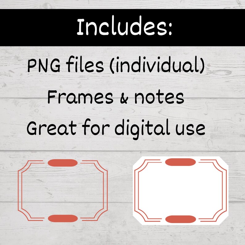 Printable and Digital Memo Pads, Frames, Bujo Supplies, Blank Writing ...