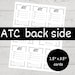 Printable ATC Back Side, Digital Frame Card, Art Supplies, Paper Crafts ...