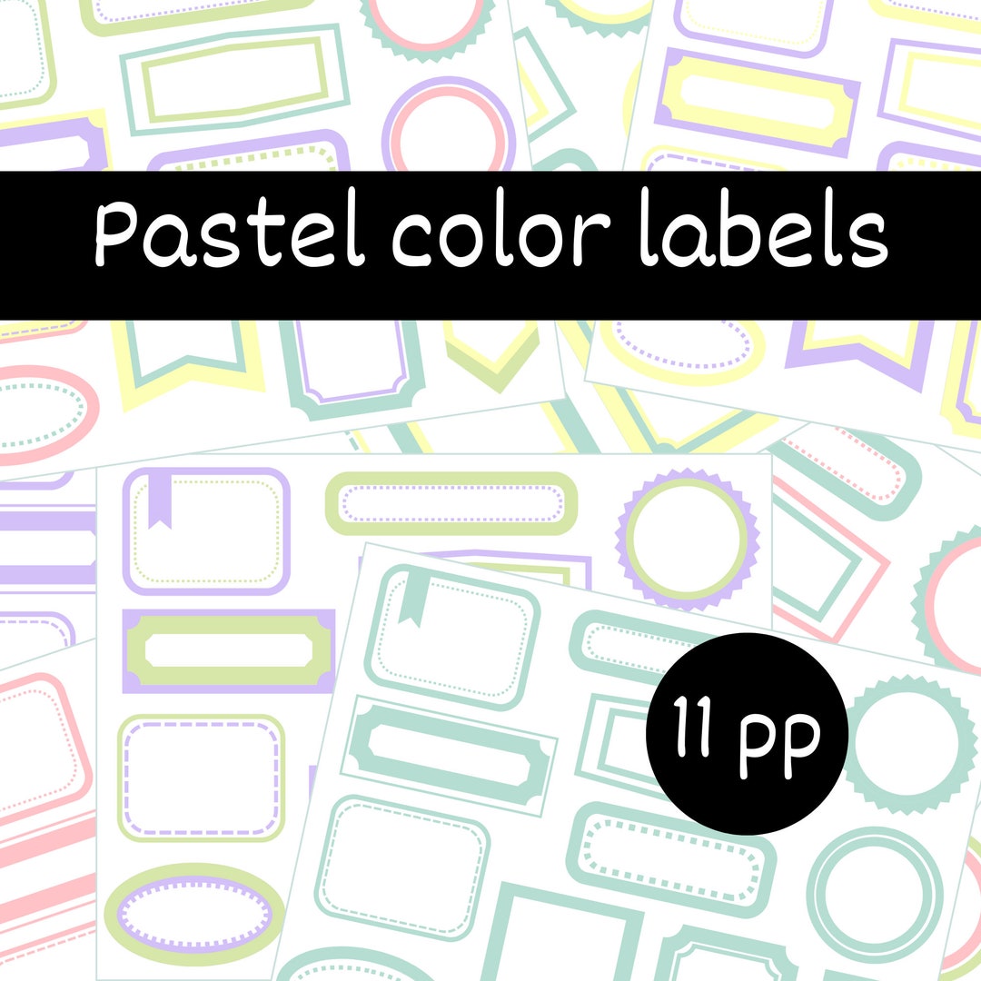 Pastel Color Journaling Labels: Printable Bujo Stickers (PDF) - Etsy