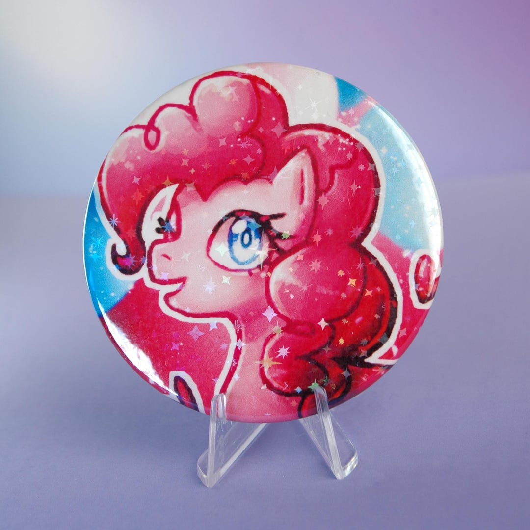 Pinky Pie – MLP | 59mm Anime Button Badge Pin | Pinback Buttons ...