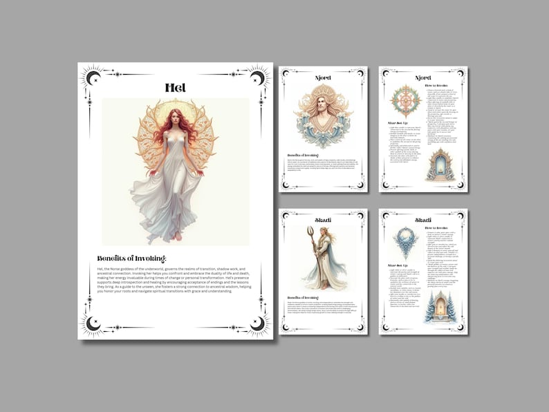 Norse Deity Pages/invocation Guide, Witchcraft Book, Book of Shadows ...