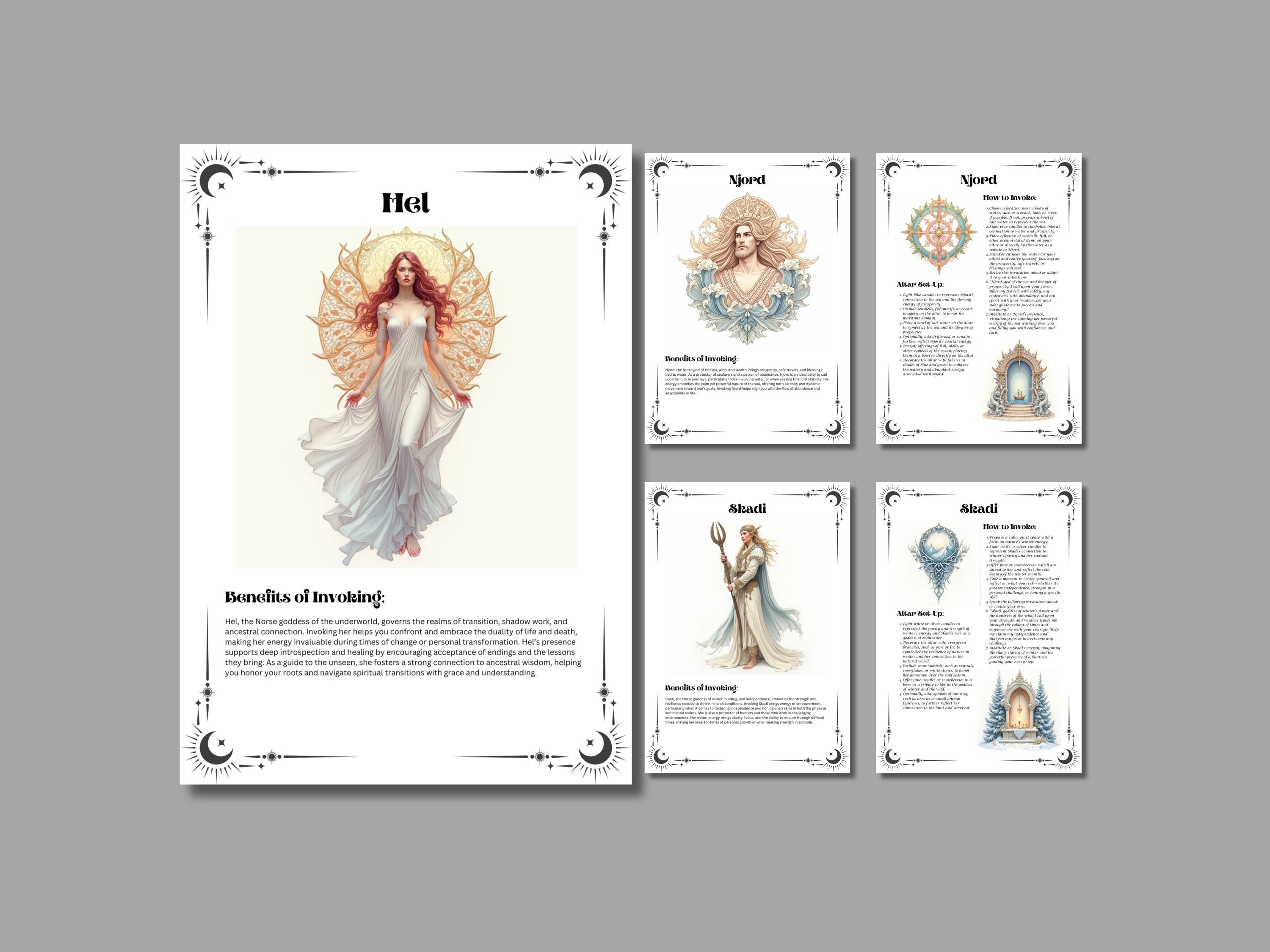 Norse Deity Pages/invocation Guide, Witchcraft Book, Book of Shadows ...