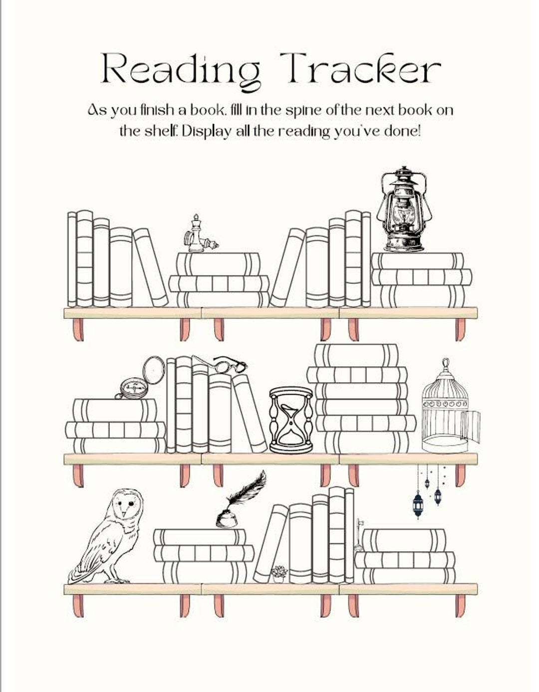 Reading Tracker - Book Log - Reading Log - Book Tracker - Etsy