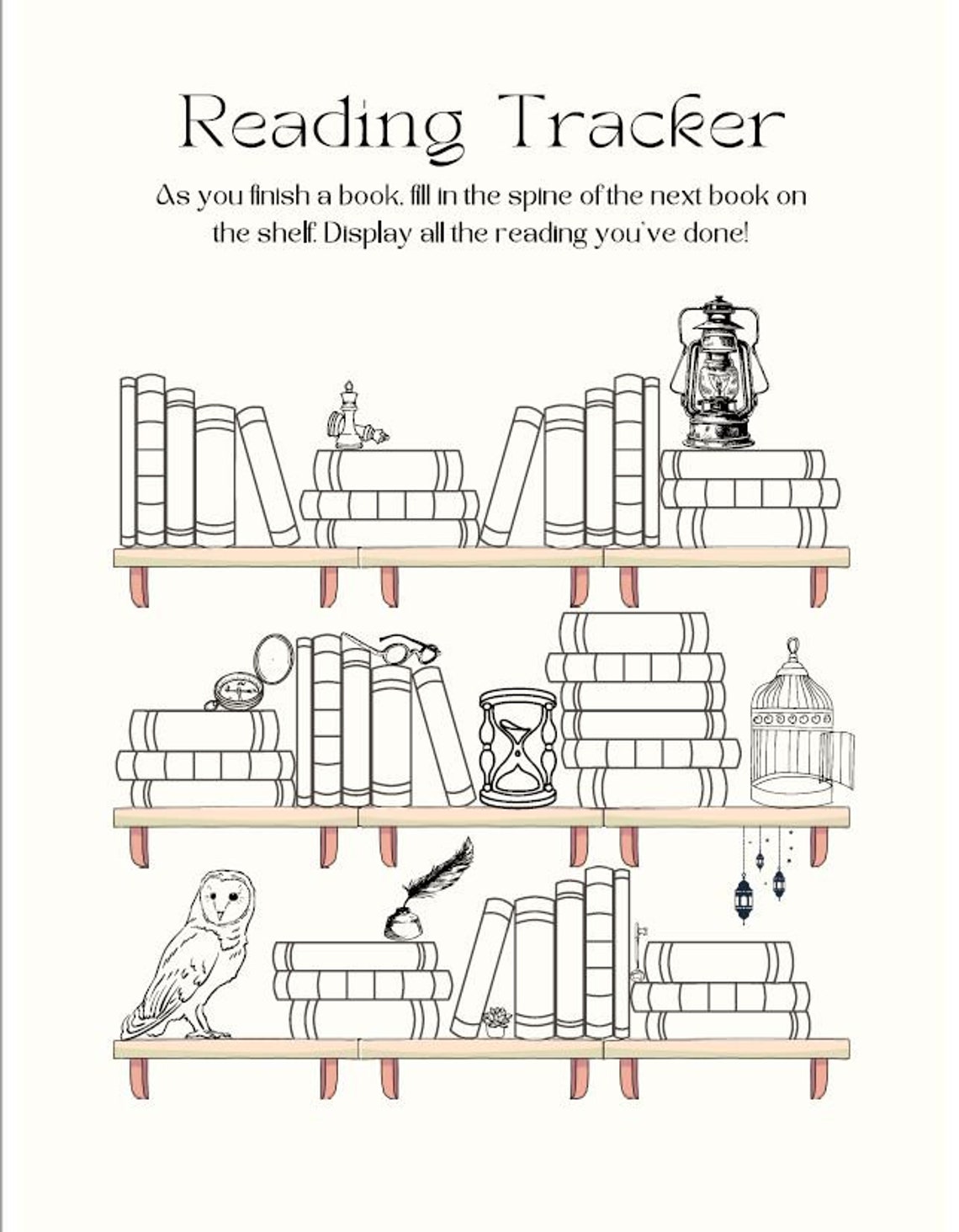 Reading Tracker - Book Log - Reading Log - Book Tracker - Etsy