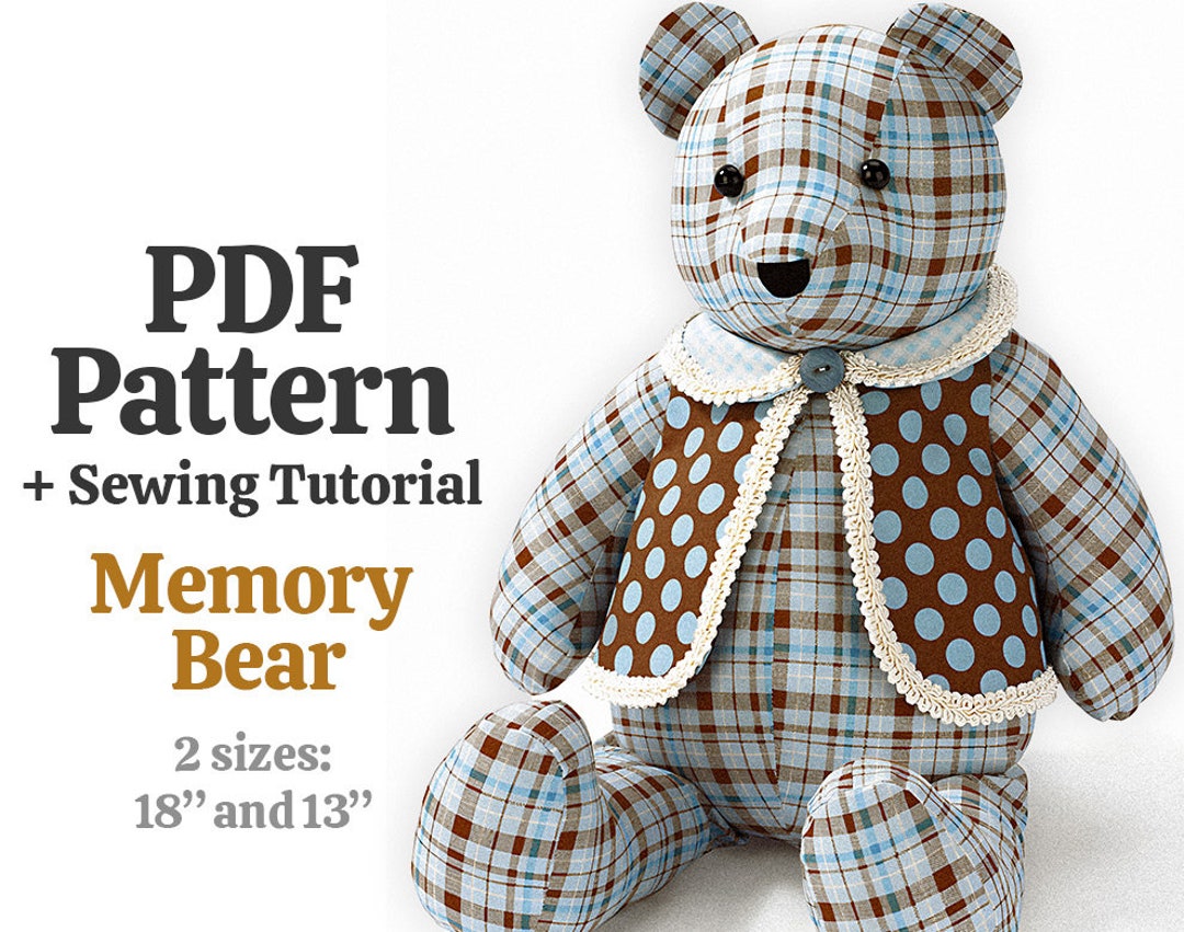 Simplicity A2115 Pattern Memory Bear Pattern Plush Sewing - Etsy UK
