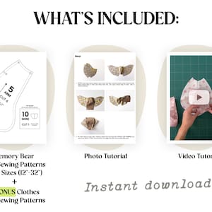 Memory Bear Pattern Simplicity A2115 Pattern Plush Sewing Pattern ...