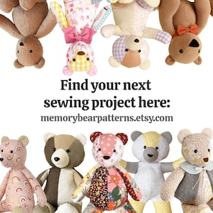 Memory Bear Sewing Pattern With Video Tutorial (PDF Pattern) - Etsy