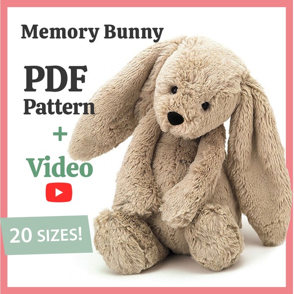 Memorial Rabbit Sewing Pattern - Etsy