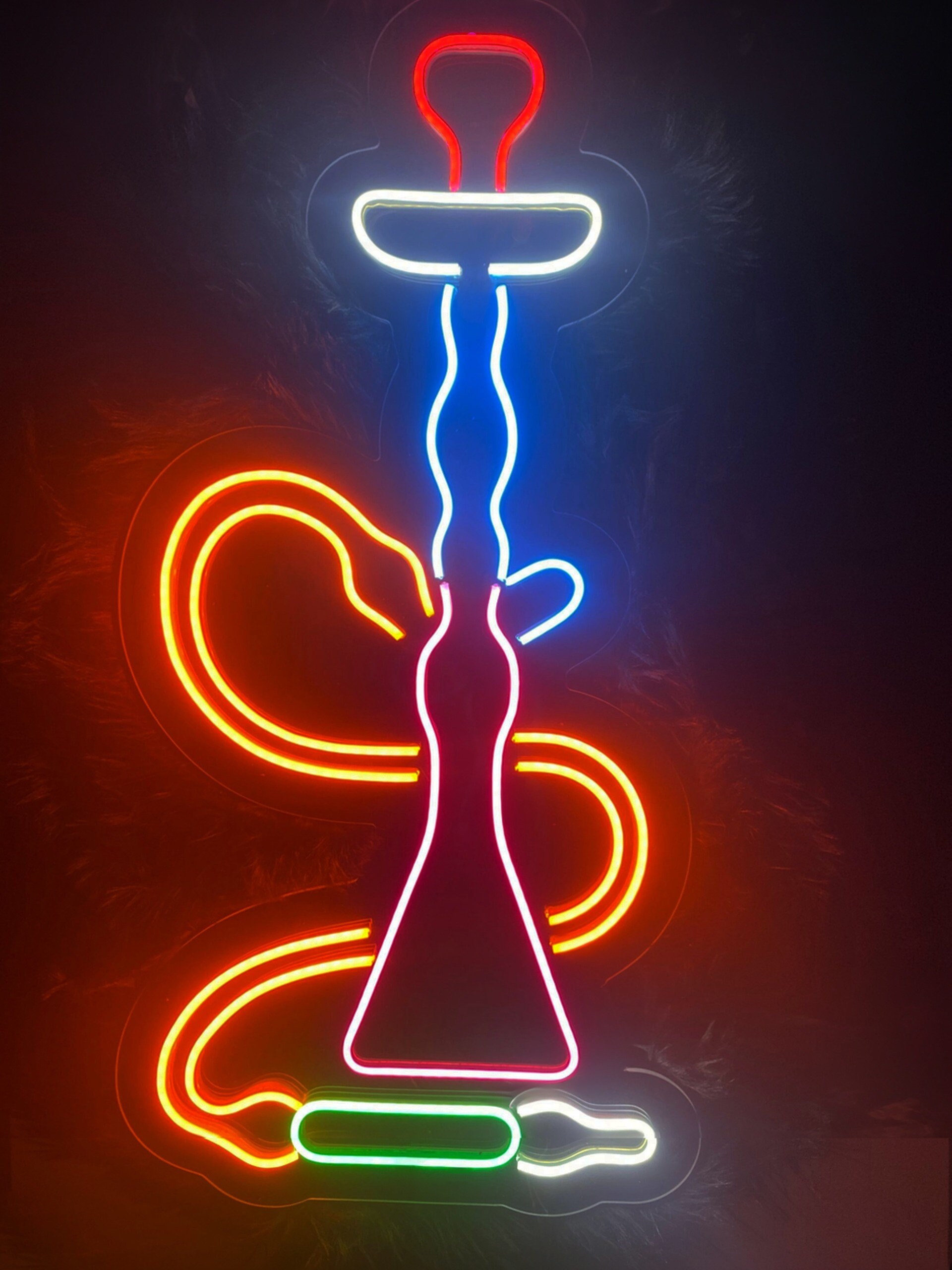 Hookah Neon Sign, Hookah Neon Led Sign, Colorful Neon Sign, Cafe Neon ...