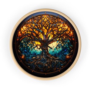 Unique Tree of Life Wall Clock Handcrafted Wooden Timepiece, Nature ...
