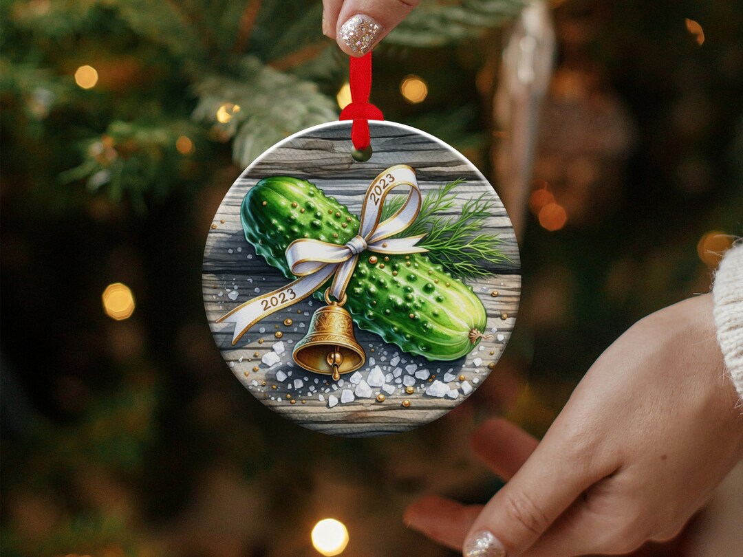 2023 Dill Pickle Christmas Ornament Unique Festive Decor Handcrafted ...