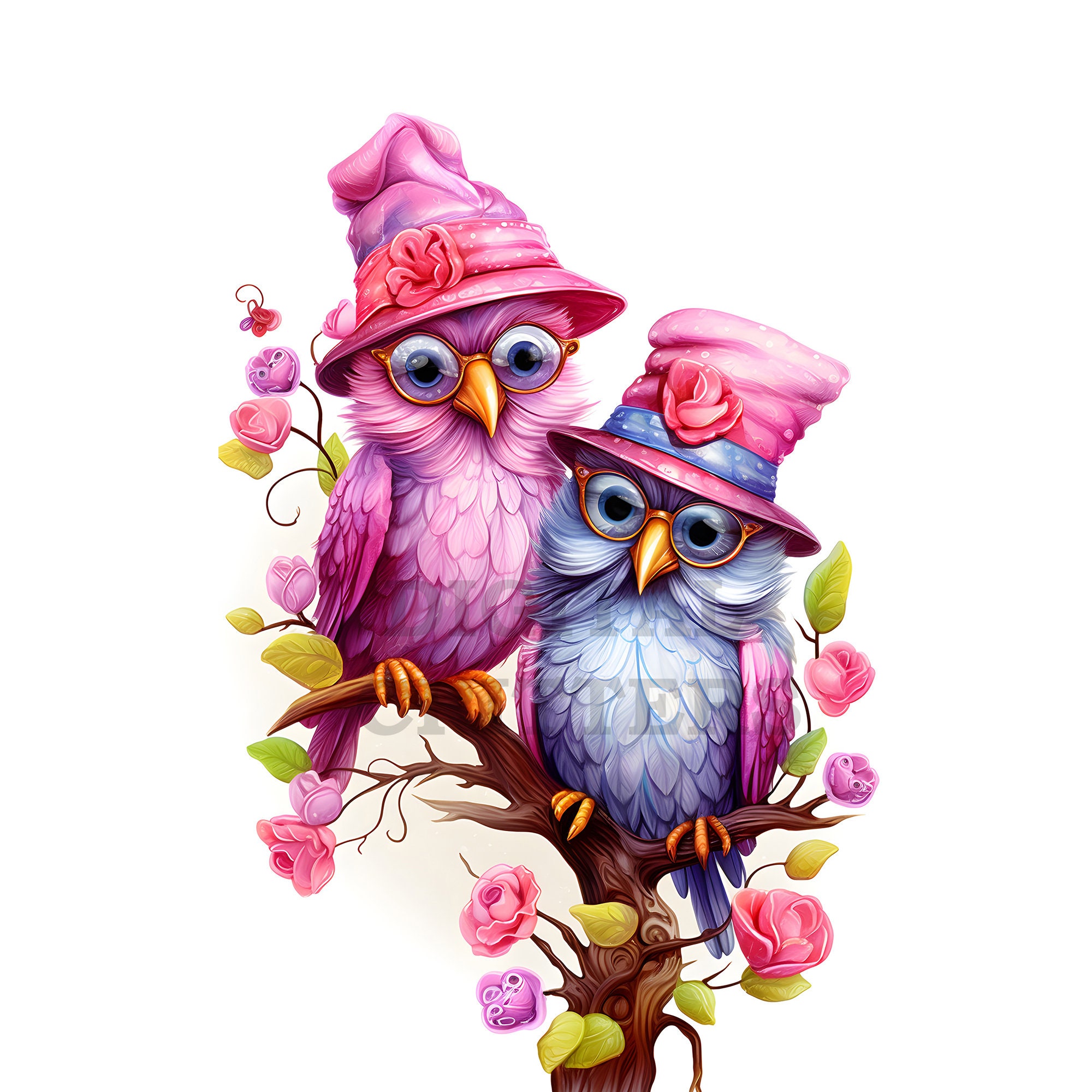 Whimsical Birds Clipart