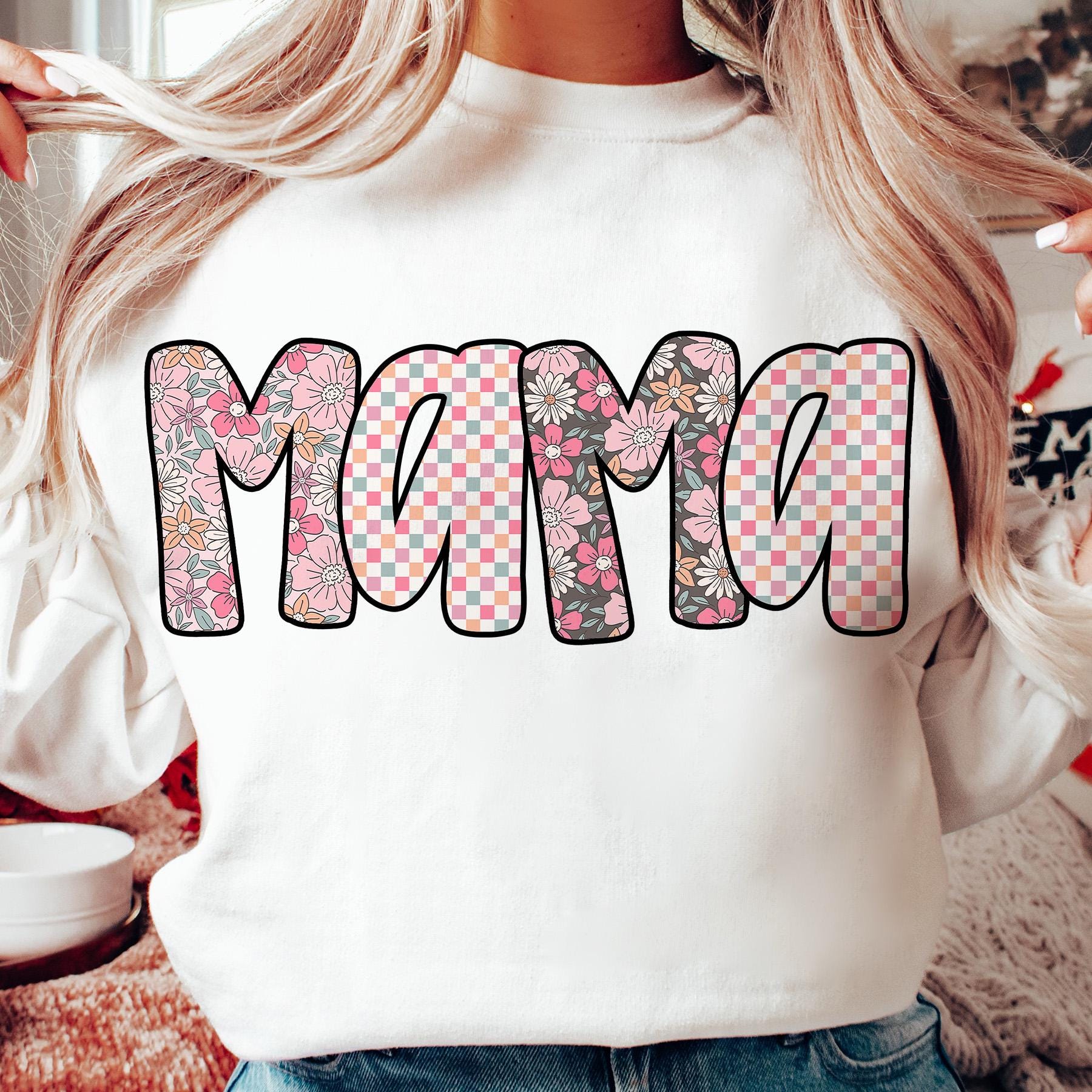 Preppy Mama Png, Cute Mama Png, Floral Mama Png, Mothers Day Png, Mama ...
