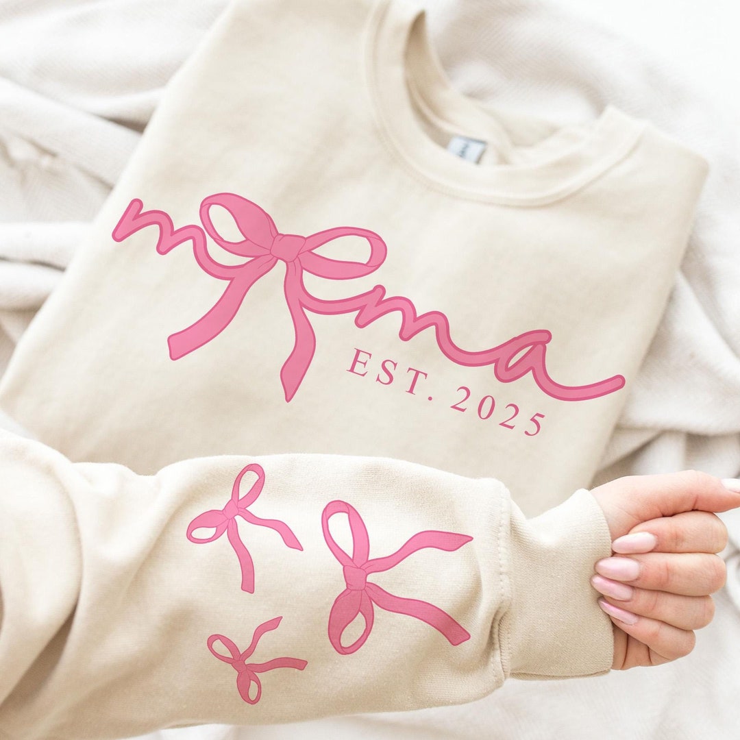 Pink Mama Est 2025 Coquette SVG PNG, Pink Bow Png, Mama Png, Mothers ...