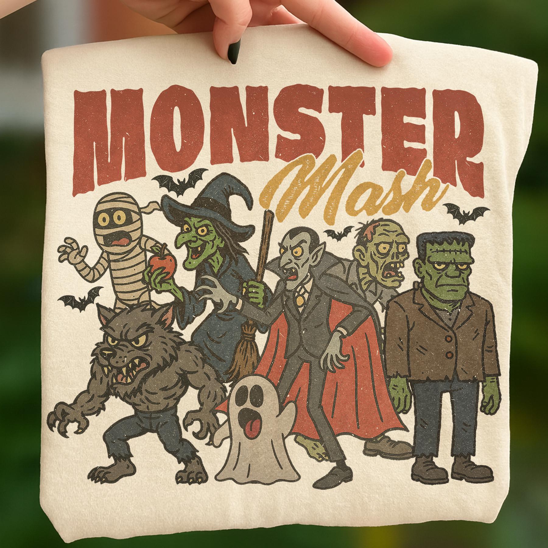 Vintage Halloween Monsters PNG, Halloween Horror Monsters Funny & Humorous Friends Png, Retro ...