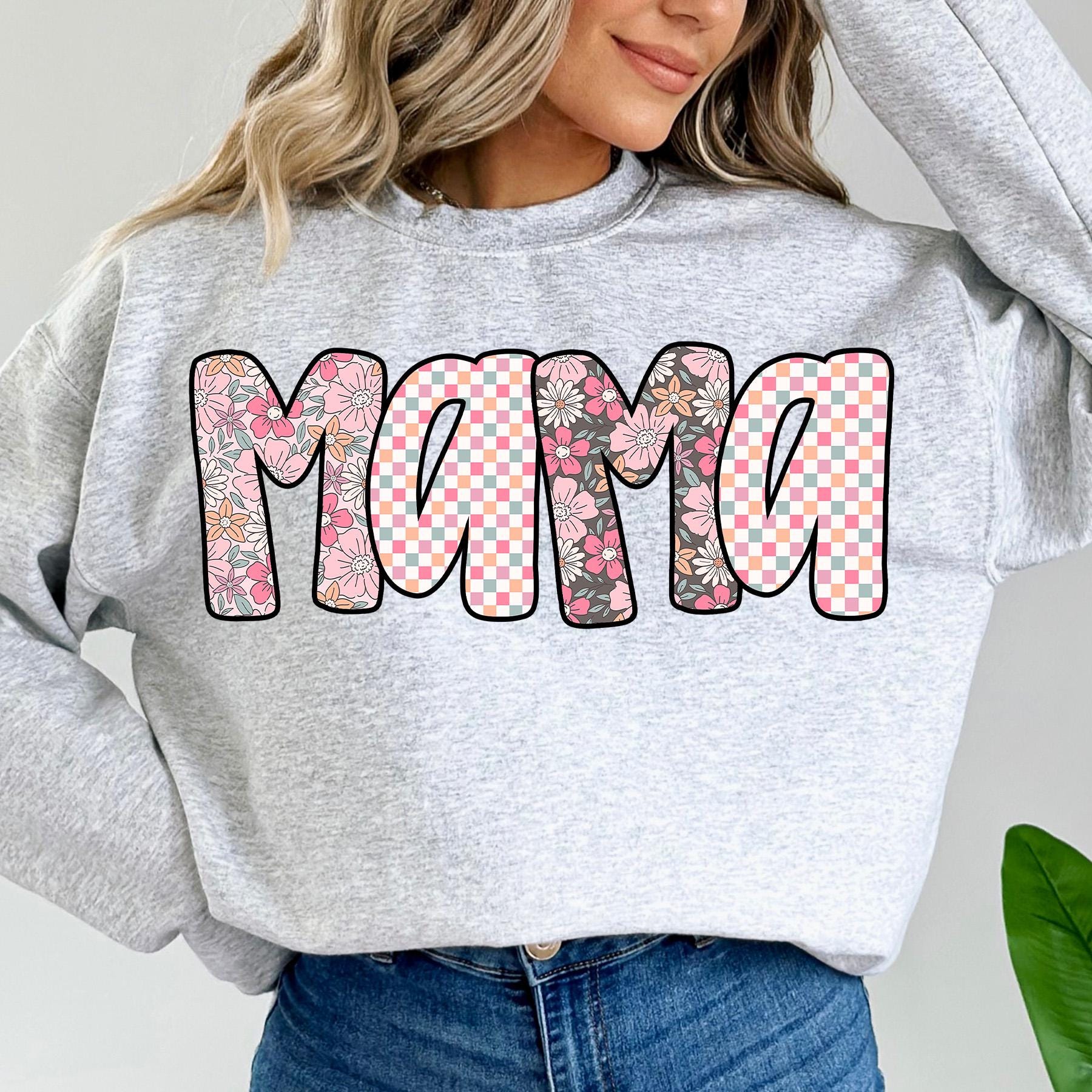 Preppy Mama Png, Cute Mama Png, Floral Mama Png, Mothers Day Png, Mama ...