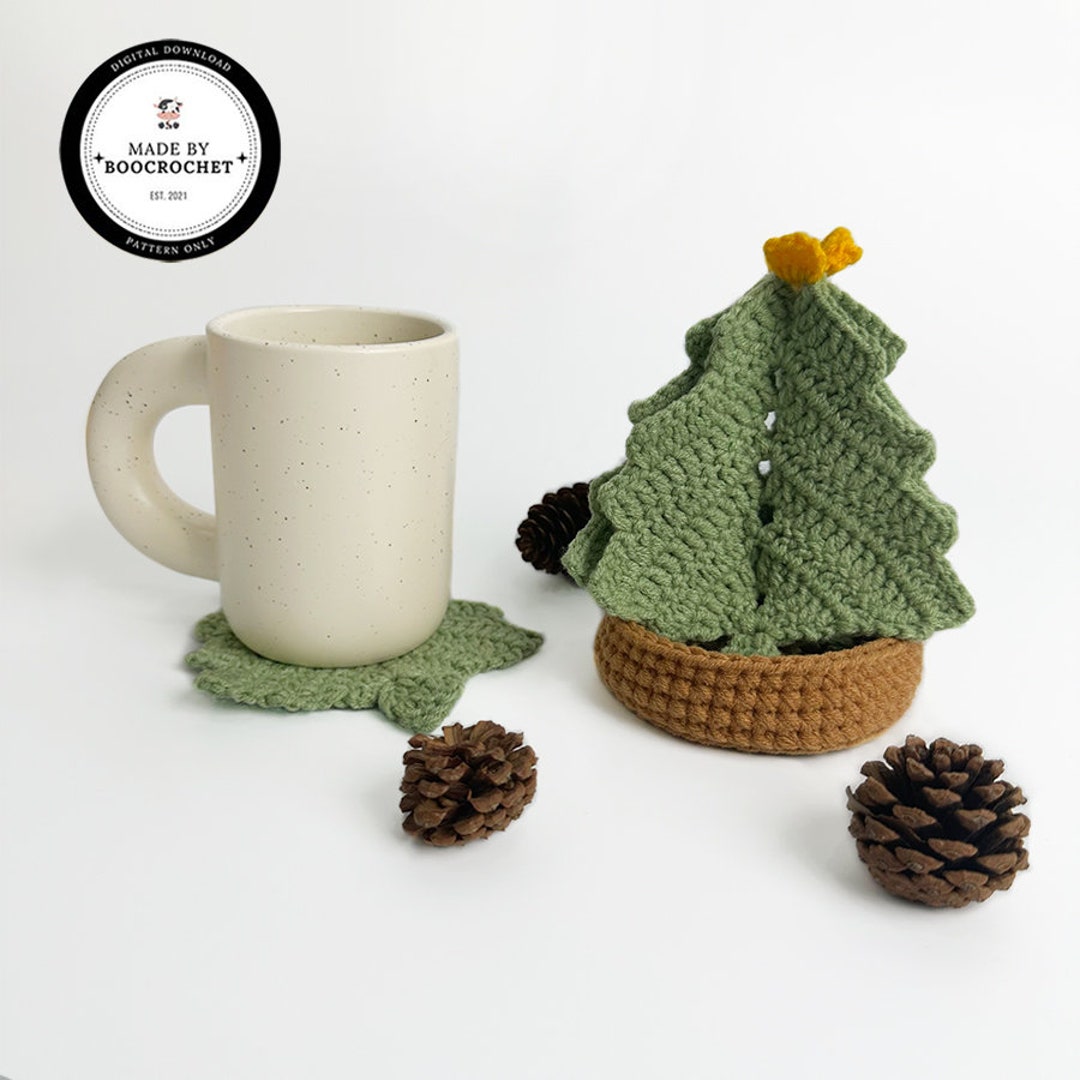 Christmas Tree Coaster Pattern Set Crochet Xmas Coaster - Etsy Australia