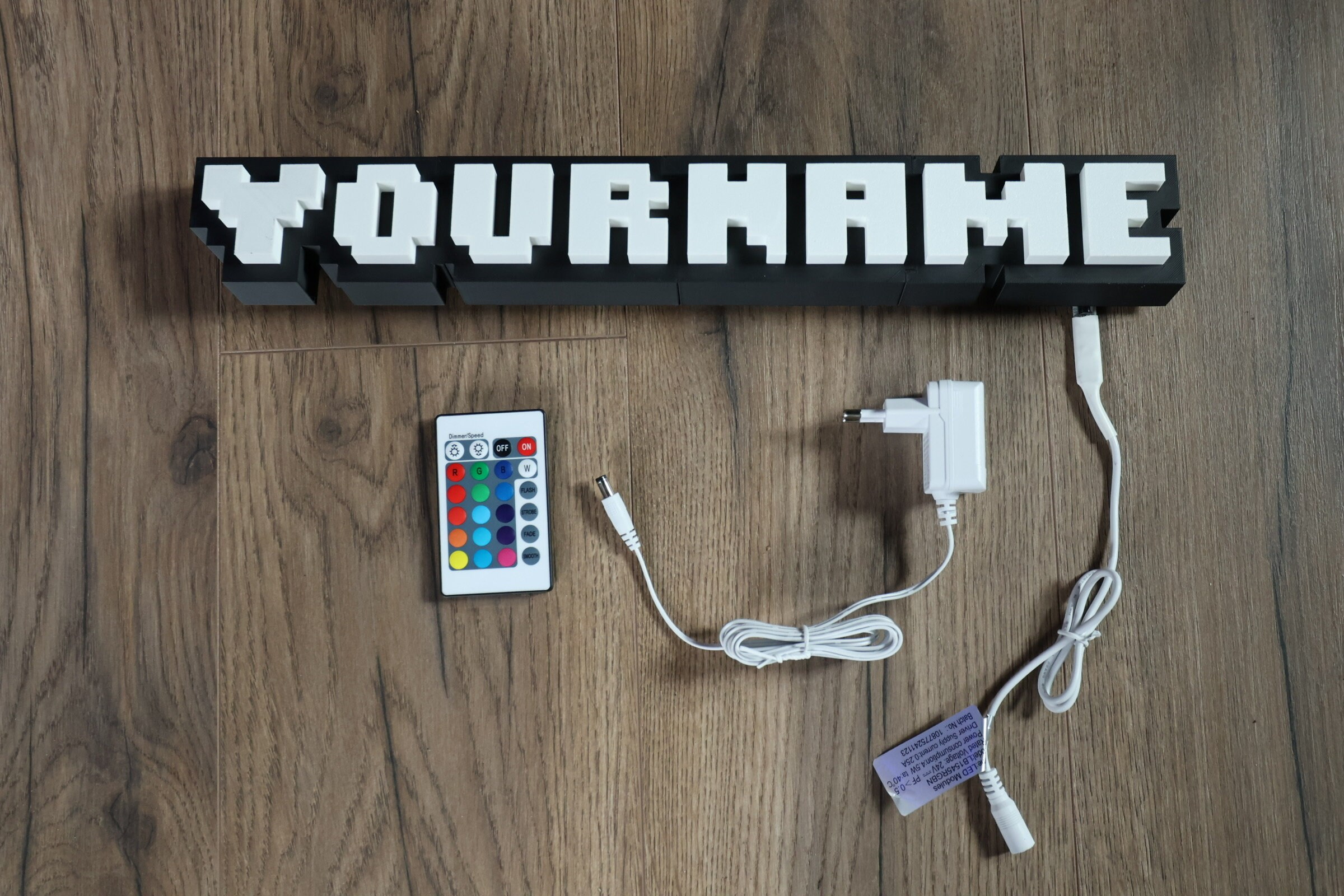 Personalized Custom Nameplate / Name Plate Desk Sign LED Rgb Kick ...