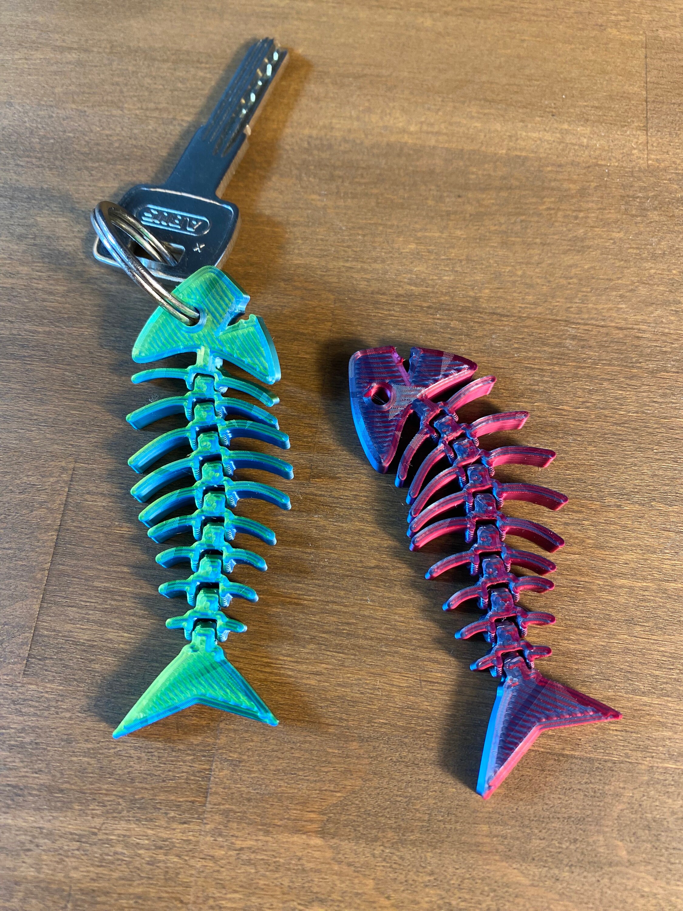 Flexi Keychain Fish 3D Print Articulated - Etsy