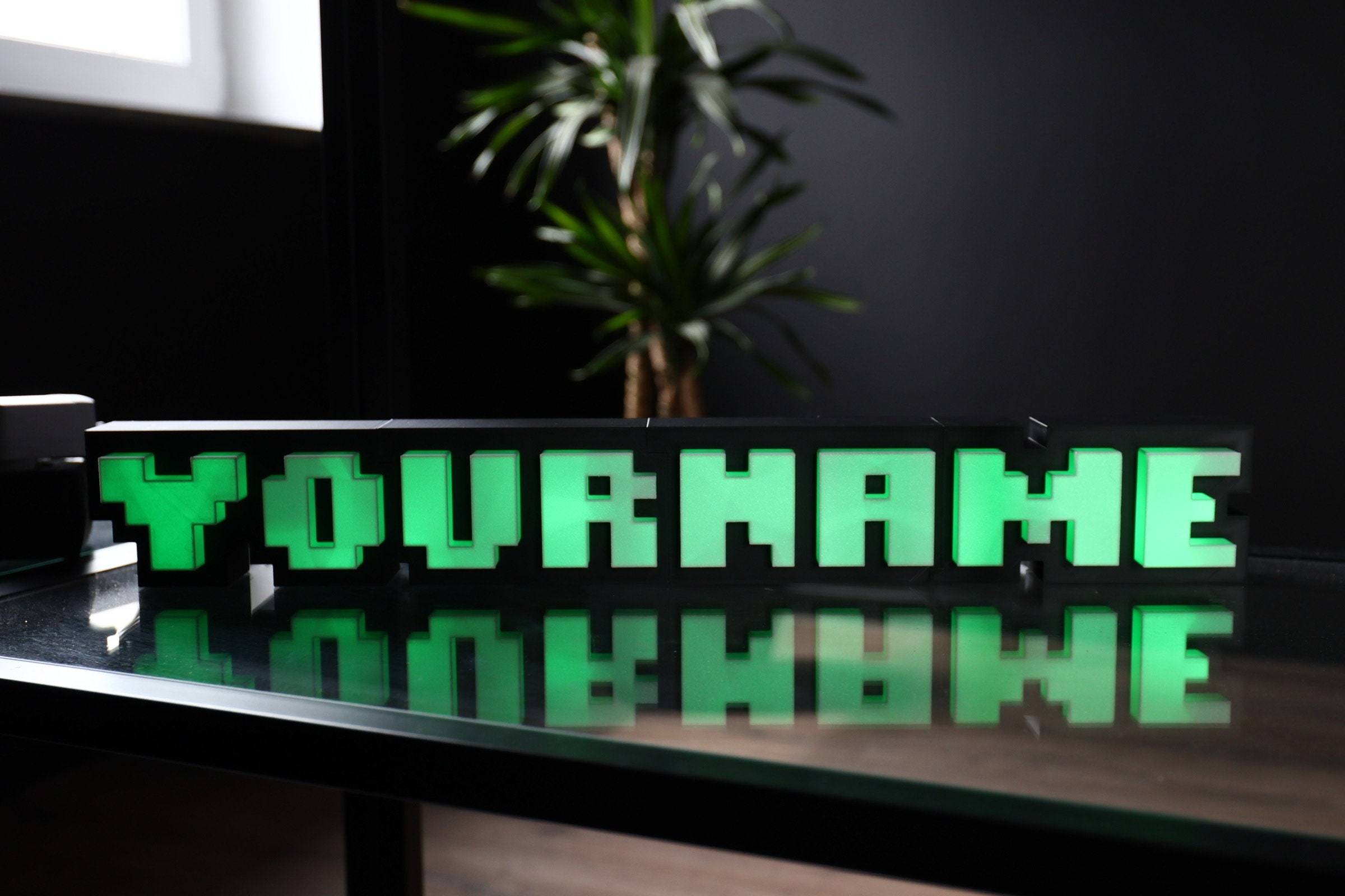 Personalized Custom Nameplate / Name Plate Desk Sign LED Rgb Kick ...