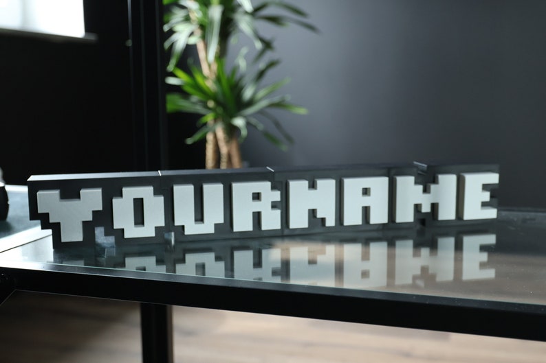 Personalized Custom Nameplate / Name Plate Desk Sign LED Rgb Kick ...