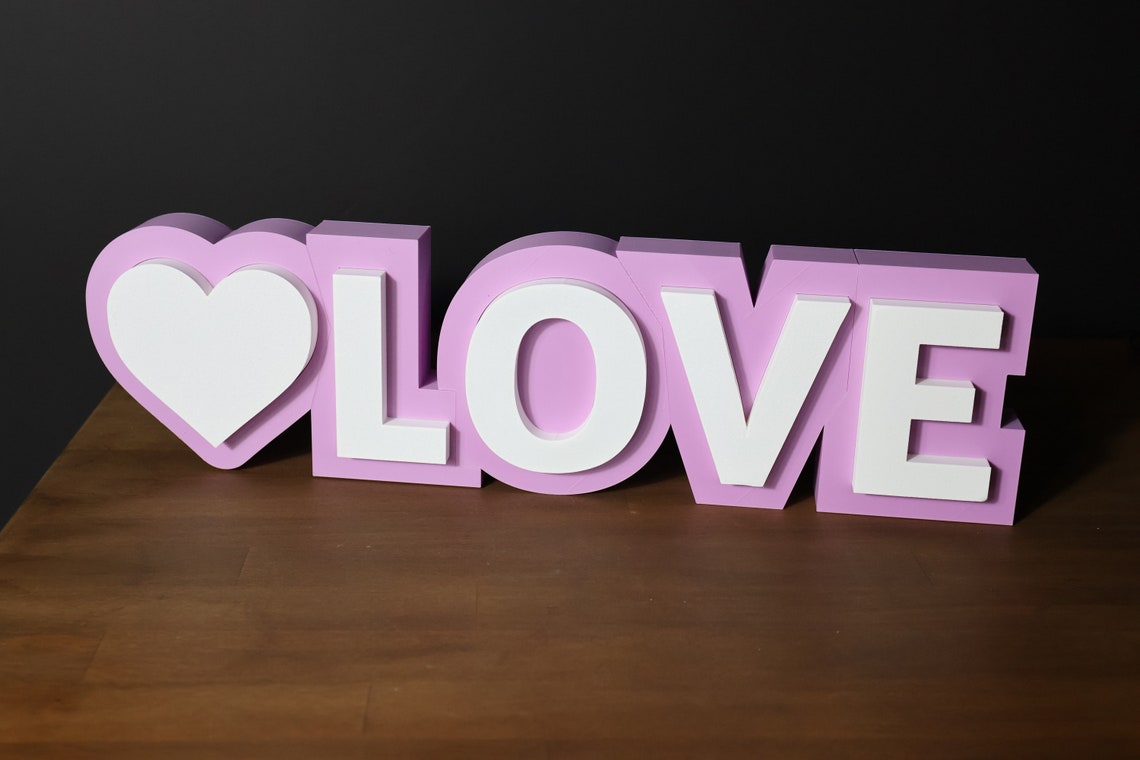 Personalized Custom Nameplate / Name Plate Desk Sign LED Rgb LOVE ...