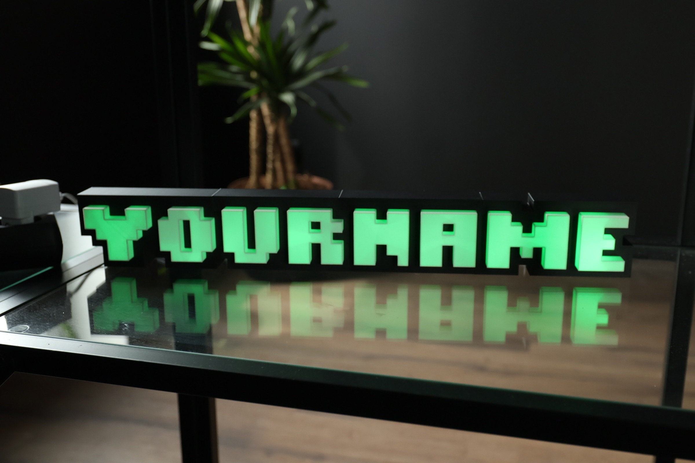 Personalized Custom Nameplate / Name Plate Desk Sign LED Rgb Kick ...