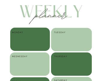 Weekly Intention Planner - Etsy