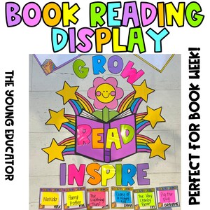 BOOK READING DISPLAY / Book Week / Read, Grow, Inspire - Etsy