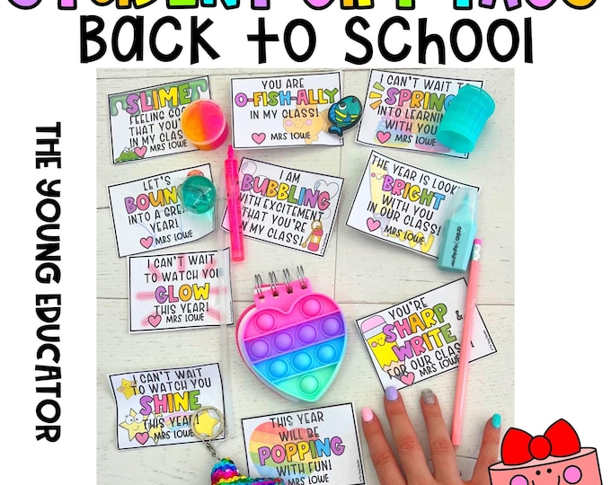 Back to School Gift Tags - Meet the Teacher Open House - Easy Gifts for ...