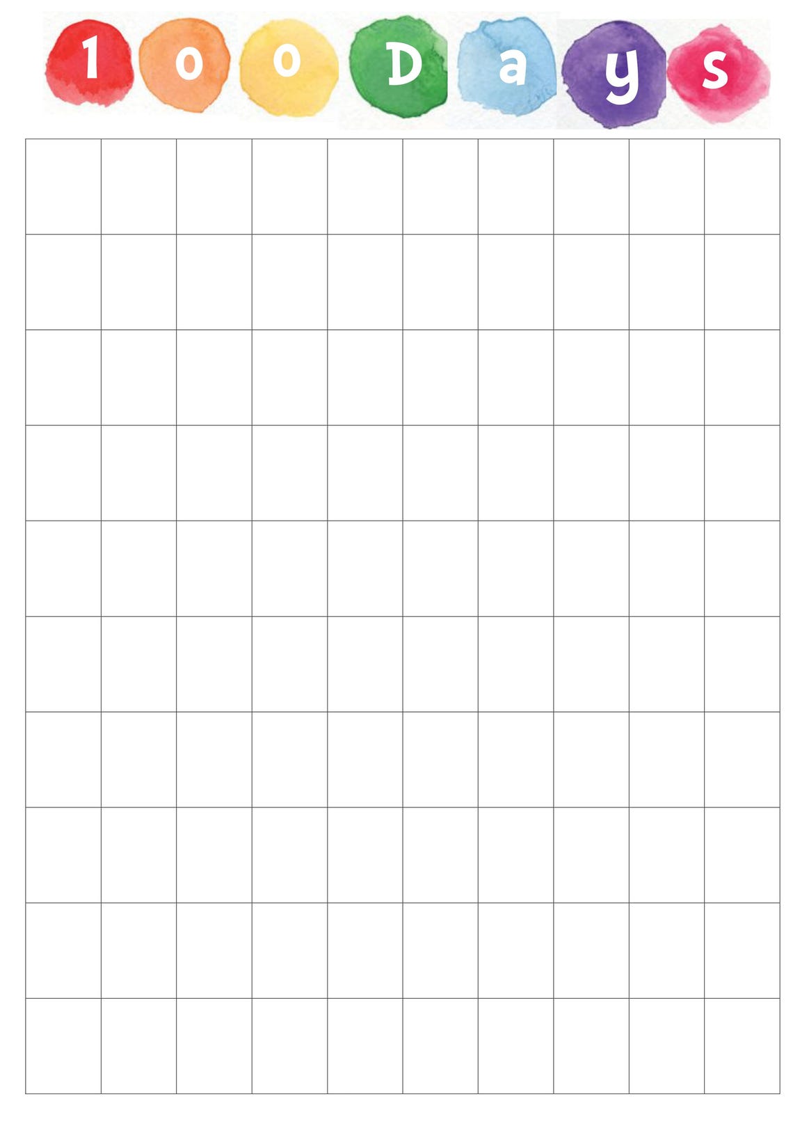 100 Days Countdown A3 Poster - Etsy