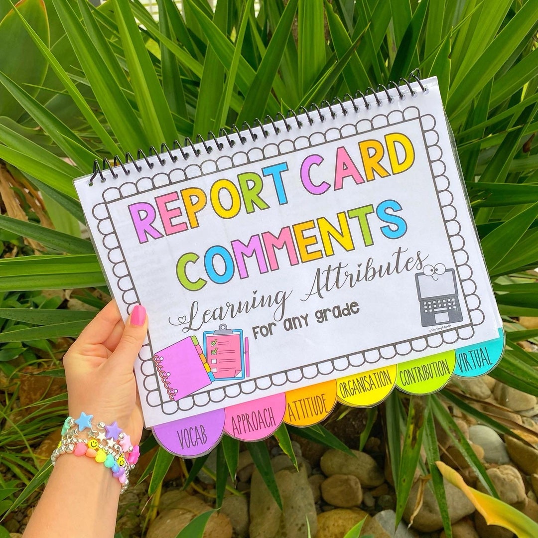 Report Card Comments General Learning Attributes any Grade - Etsy