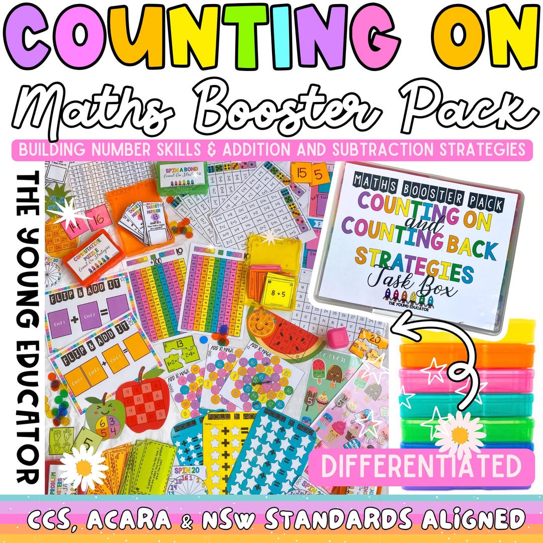 Counting on Strategies - 4/8 Maths Booster Pack - Etsy Australia