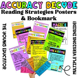 Reading Strategies (accuracy/decoding) Posters and Bookmark / Reading ...