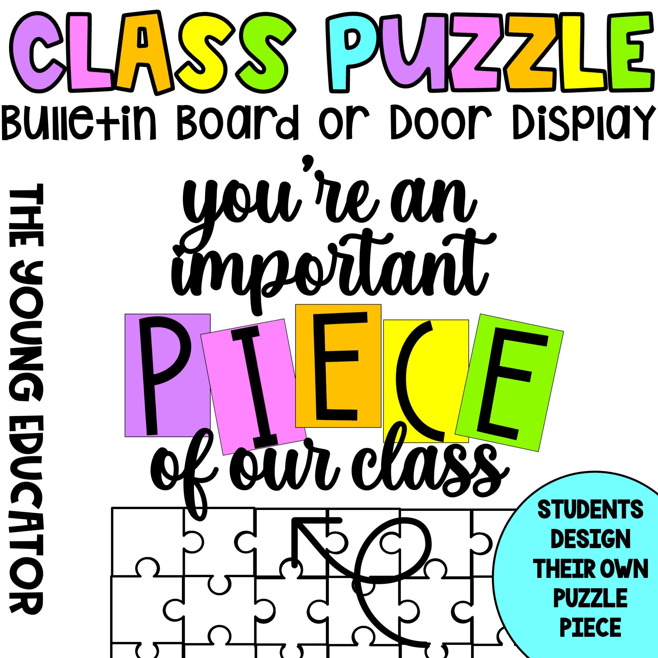 You're an Important Piece of Our Class Puzzle Door/bulletin Board ...