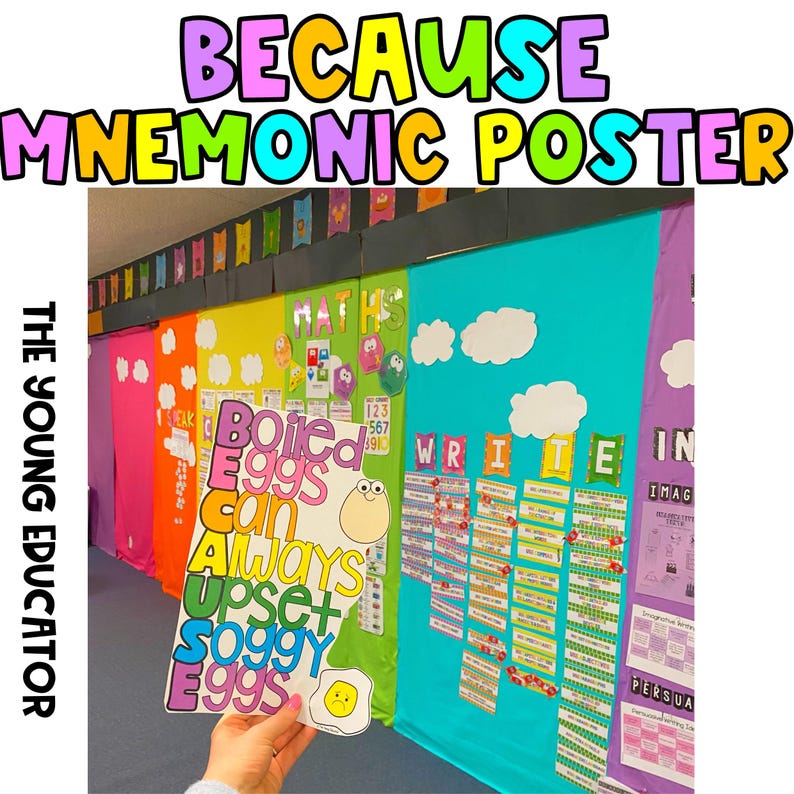 BECAUSE MNEMONIC POSTER - Etsy