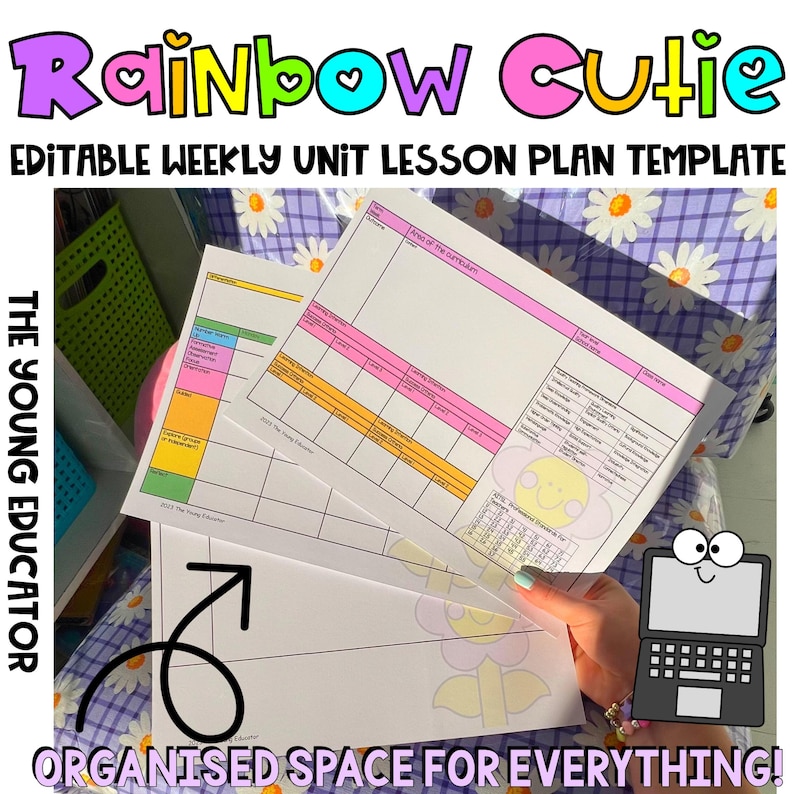 Rainbow Cutie Detailed Weekly Unit Lesson Plan / Program Template - Etsy