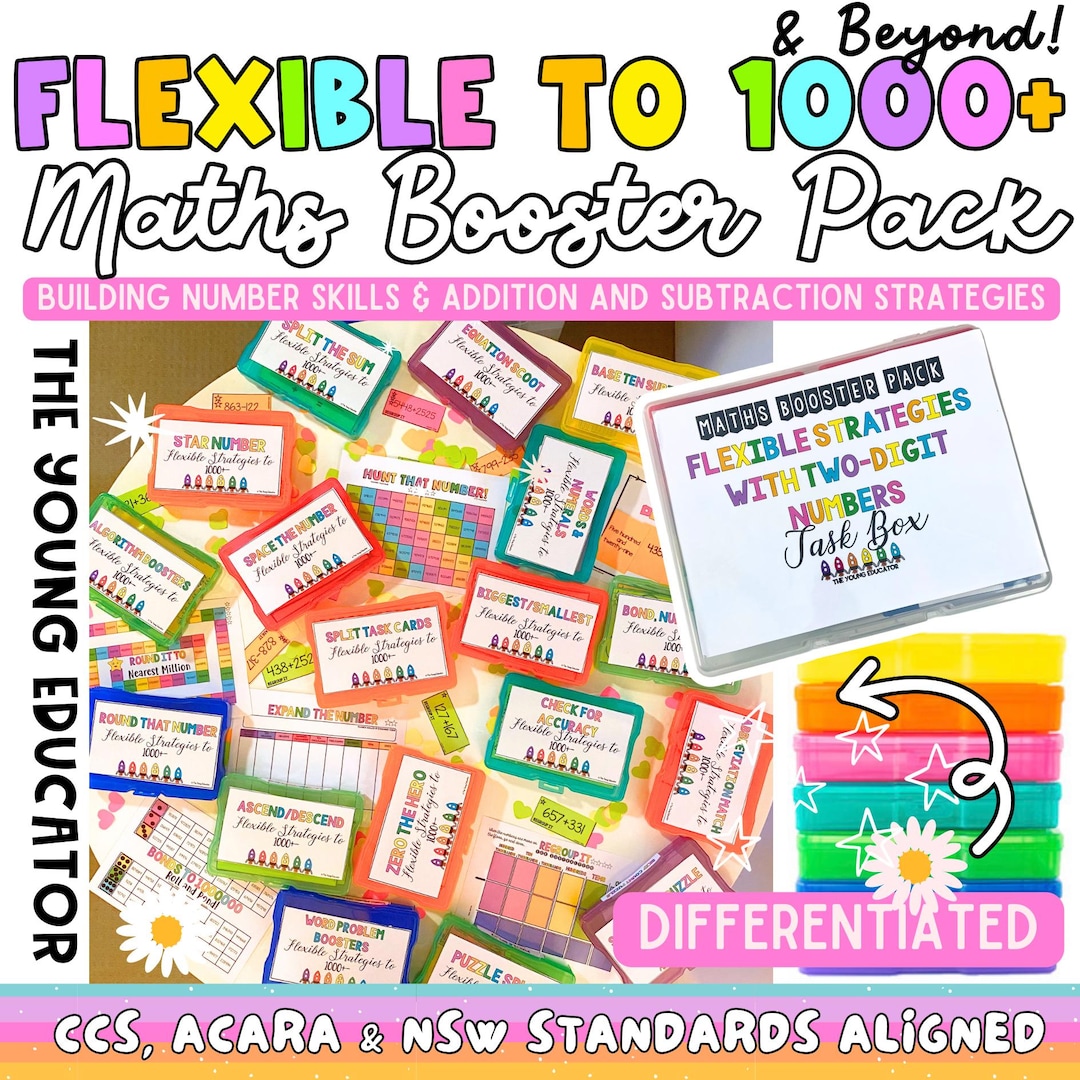 FLEXIBLE TO 1000 and Beyond Strategies -8/8 Maths Booster Pack Number ...