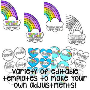 Rainbow Classroom Door Display - Word of Affirmation! - Etsy