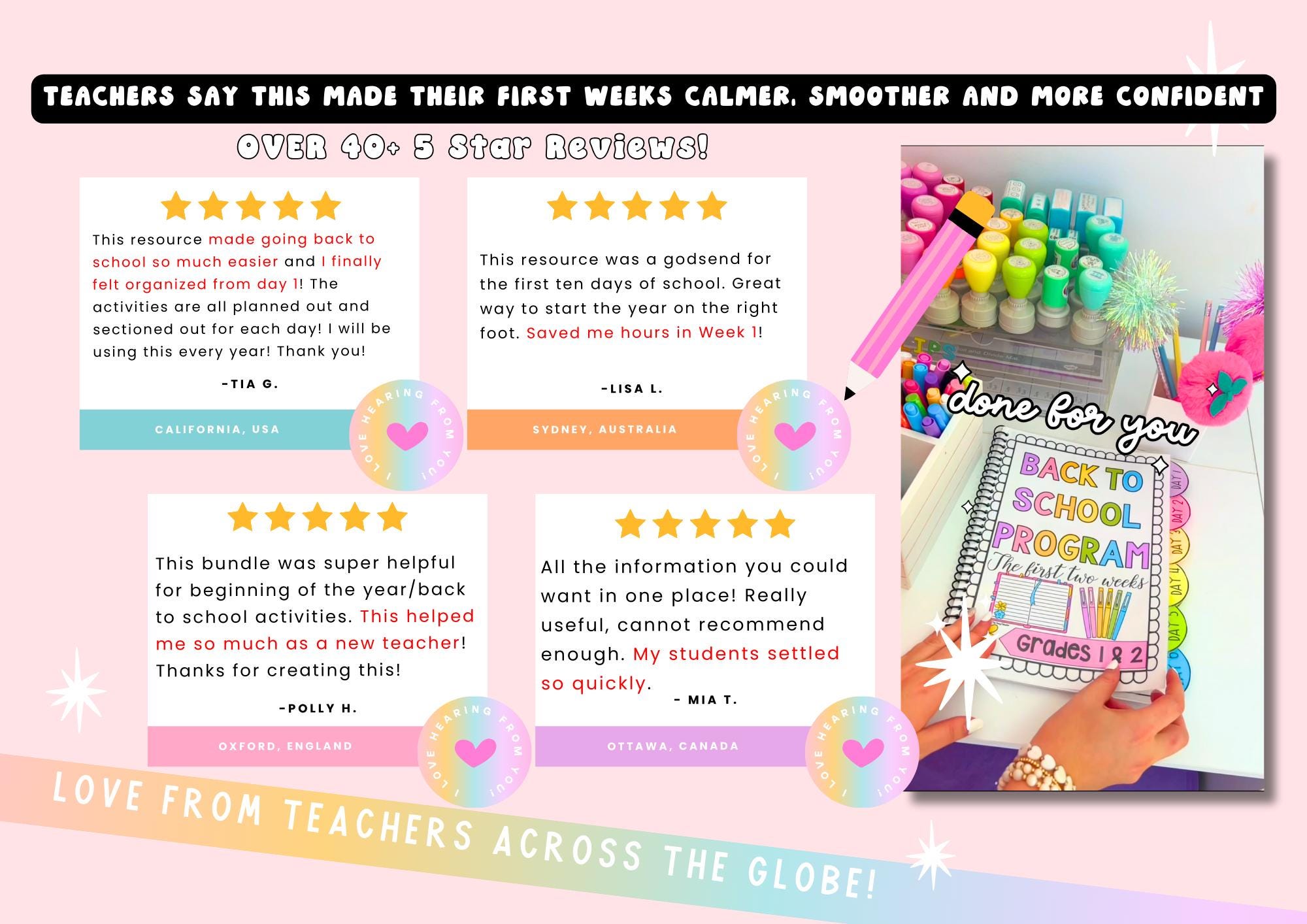 BACK TO SCHOOL Program - Grades 1 and 2 *first Ten Days* - Etsy